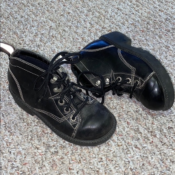 Mollie Munro | Shoes | Munro Girls Black Leather Combat Boots | Poshmark